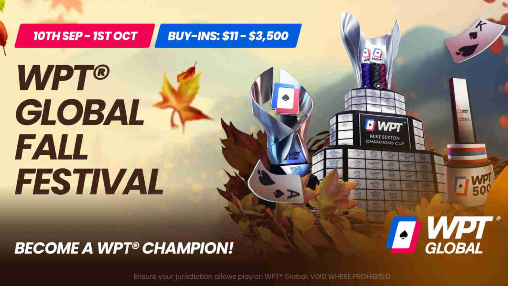 WPT Global Fall Festival Kicks Off - $2 Million up for Grabs